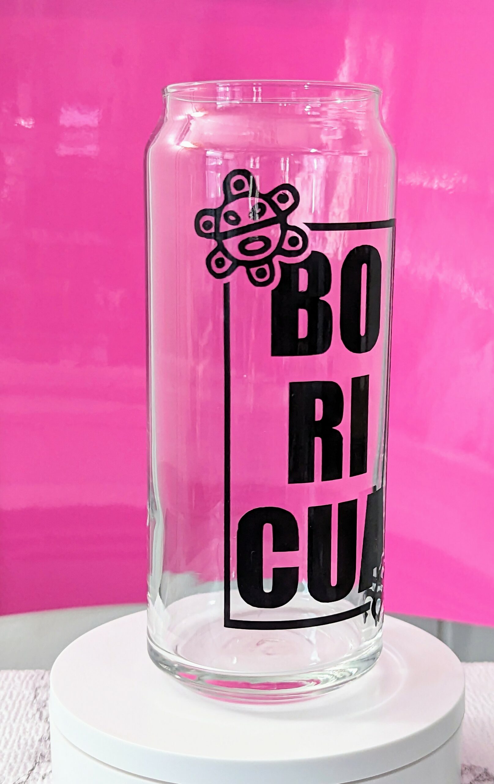 Boricua "tallboy" Glass Can - Fui Fuio by KTNA